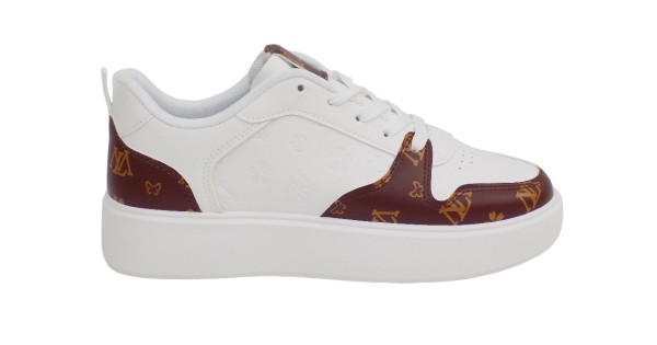ΓΥΝΑΙΚΕΙΟ SNEAKER NABAN DH-16-WHITE/BROWN